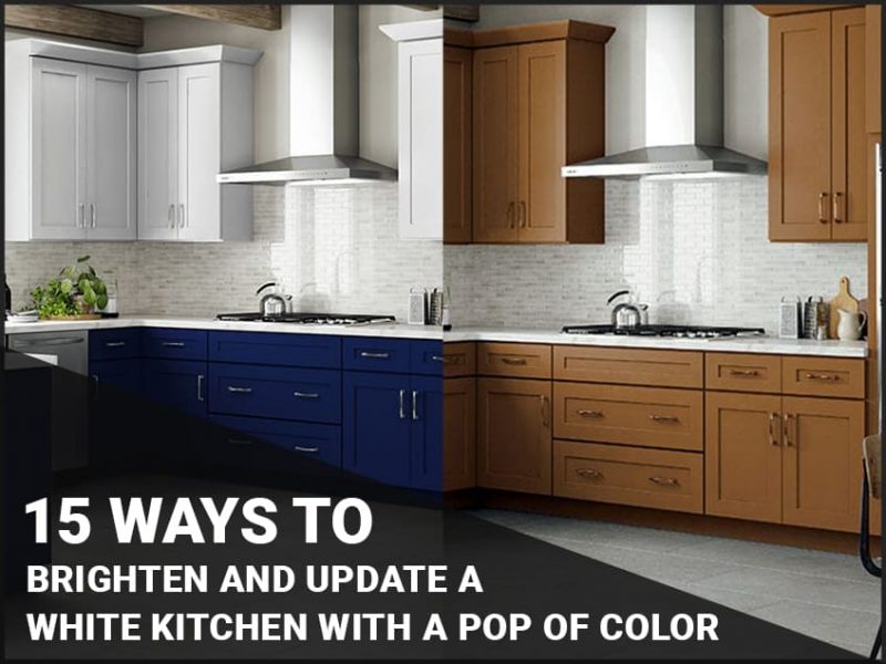 15 Ways to Brighten and Update a White Kitchen with a Pop of Color ...